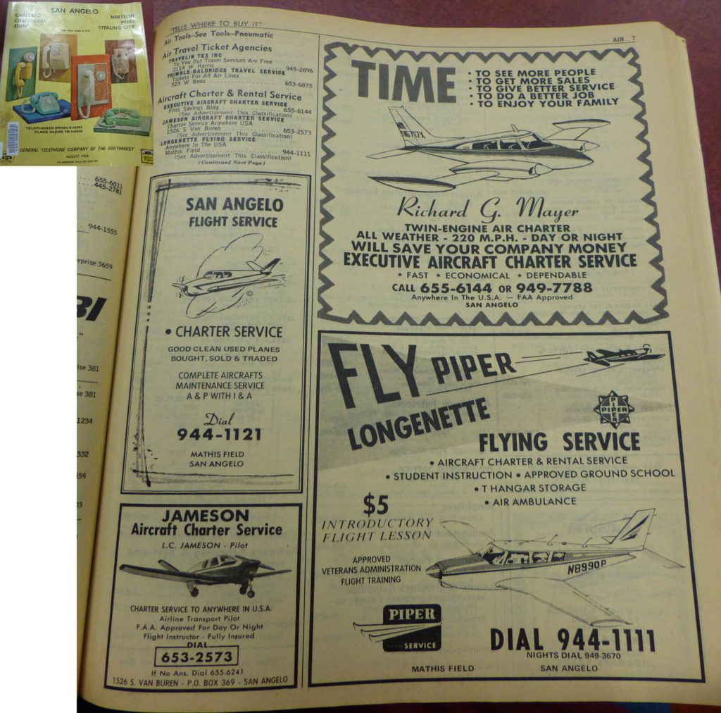 Goodfellow AFB Phone Book History - Goodfellow Then and Now