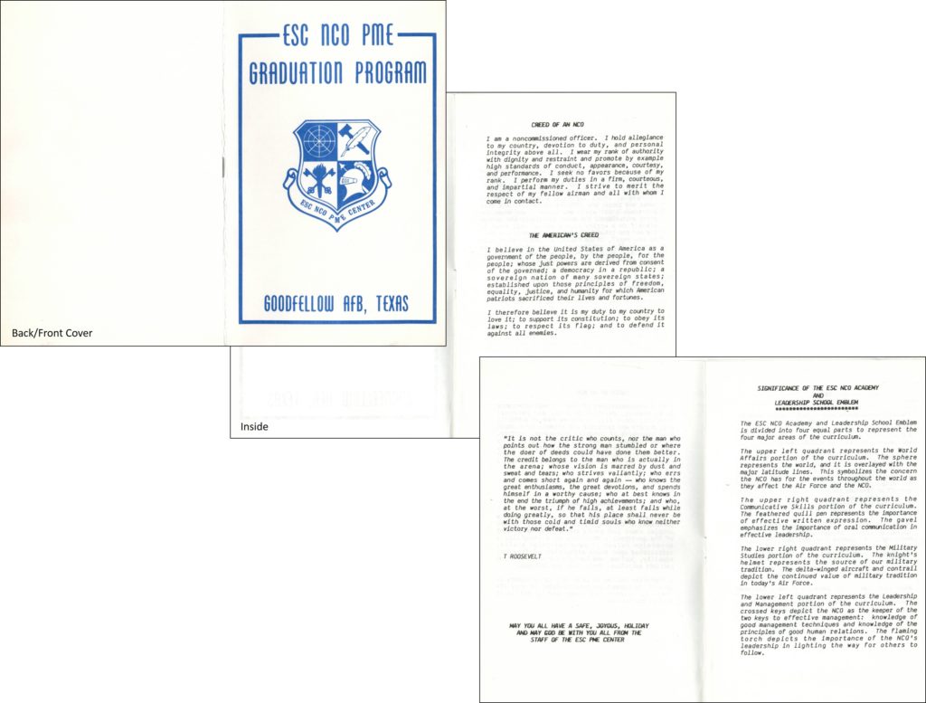 Explore NCOA Class Programs - Goodfellow Then and Now