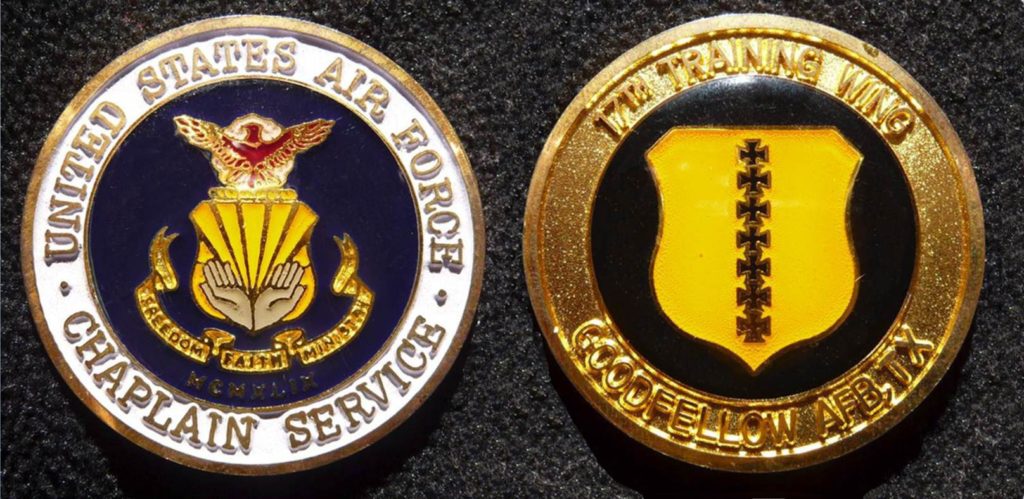 Goodfellow Challenge Coins - Goodfellow Then and Now