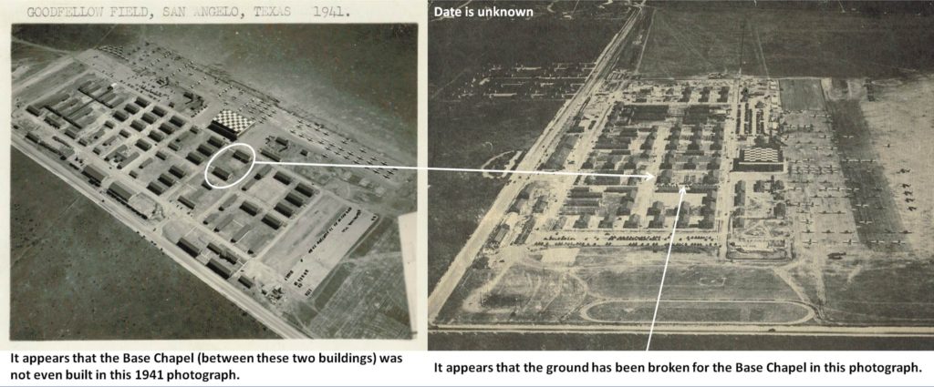 HQ and Base Chapel – Goodfellow Then and Now