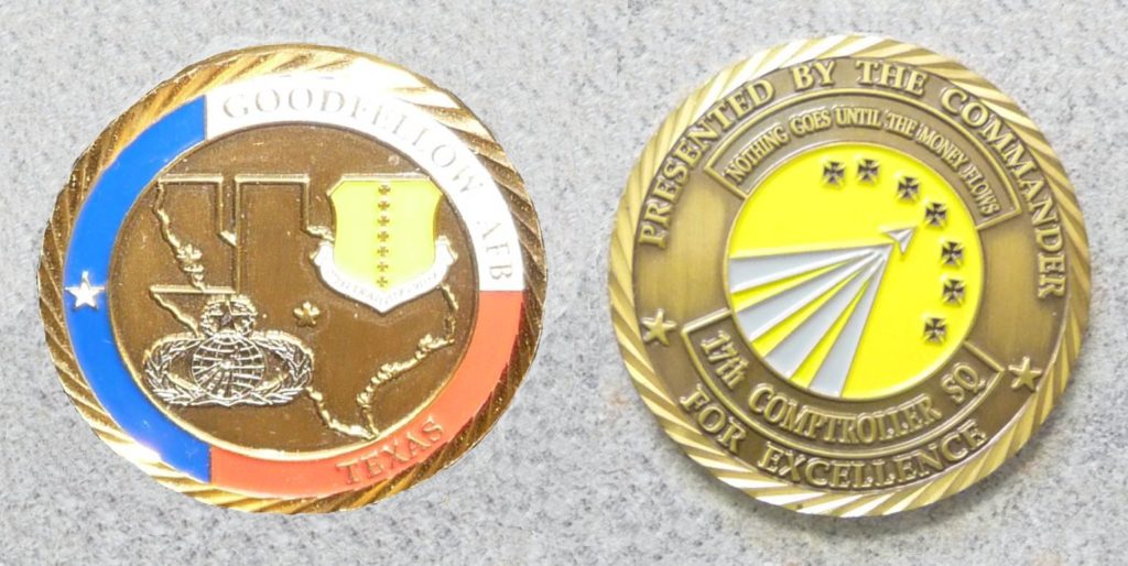 Goodfellow Challenge Coins - Goodfellow Then and Now