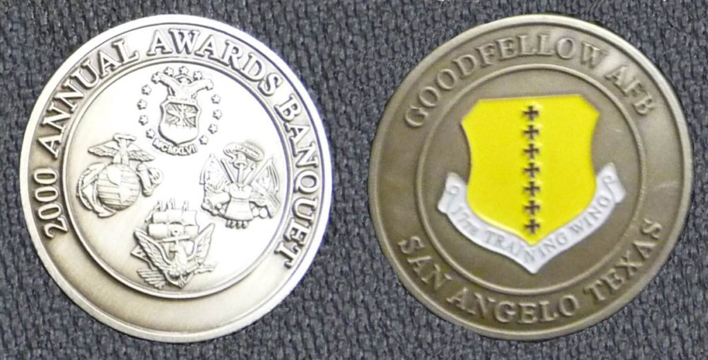 Goodfellow Challenge Coins - Goodfellow Then and Now